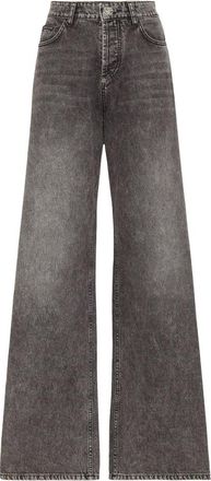 Philipp Plein Femme, Jeans, Gris, Taille: W26 Pantalon 5 Poches en Denim D&eacute;lav&eacute;