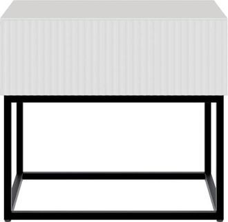 Selsey Nachttisch Beistellschrank Beistelltisch Nachtschrank Mit Schublade Graubeige Schwarze Beine Veldio