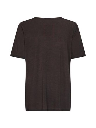 Uma Wang Womens Trap Top Brown Jersey Modal Tops
