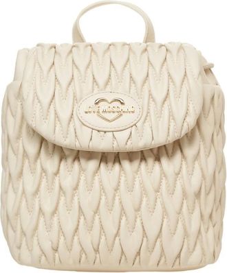 Love Moschino Rucksäcke - Quilted Faux Leather Love Backpack - Gr. unisize - in Beige - für Damen