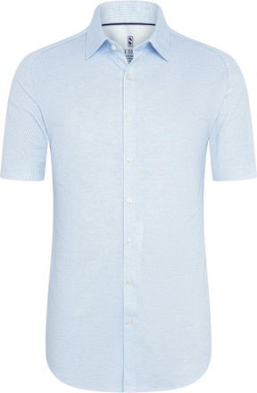 DeSoto Jersey-Kurzarmhemd mit Fineliner-Streifen und Kentkragen, Slim in