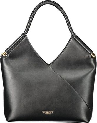 Twinset Elegante Leder-Umh&auml;ngetasche mit V-Ausschnitt - - Bags - Damen - Schwarzk - ONE SIZE
