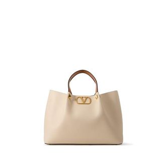 Valentino Sac &agrave; main cabas en cuir de veau