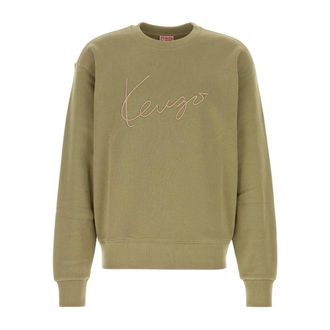 Kenzo Homme, Sweatshirts et sweats &agrave; capuche, Vert, Taille: M Signature SweaT-shirt