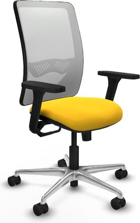 Piqueras y Crespo Zulema Lendenwirbelsessel mit 3D-Armlehnen, ausgestattet mit 3-fach verstellbarer R&uuml;ckenlehne und Schneideschaum, mit Rollen von 65 mm, Nylon, Wei&szlig;/Ge