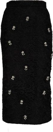 Essentiel Femme, Jupes, Noir, Taille: 36 FR Jourget Lace Pencil Skirt