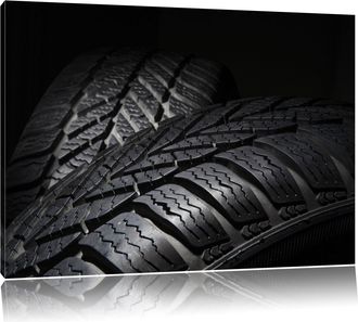 Pixxprint Dark Reifen, Größe: 80x60cm, Leinwandbild, fertig gespannt, Wandbild, Dekoration, Kunstdruck, kein Poster