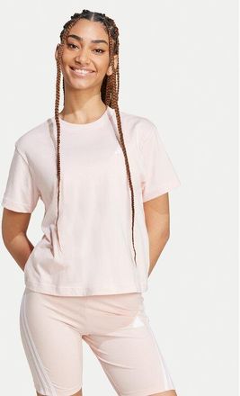 adidas T-Shirt Essentials Small Logo JH3694 Rosa Slim Fit