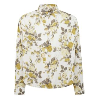 Ami Homme, Chemises, Multicolore, Taille: M Chemise en viscose florale avec boutons en nacre