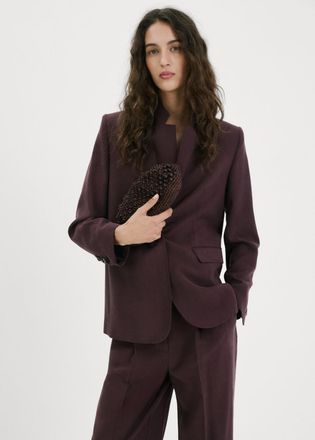 Mango Sac &agrave; main en fibre naturelle chocolat - Femme - Taille unique - MANGO