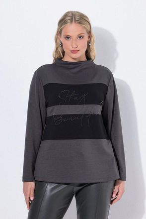 Ulla Popken Sweatshirt Sweatshirt Oversized Stehkragen Langarm Modalmix