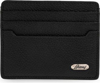 Brioni Homme, Accessoires, Noir, Taille: ONE Size Porte-cartes en cuir