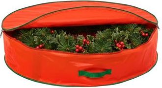 Shatchi Aufbewahrungstasche f&uuml;r Weihnachtskranz, Girlande, bewahrt bis zu 60 cm lange k&uuml;nstliche Kr&auml;nze auf, haltbares wasserdichtes Material, Lagerbeh&auml;lter m