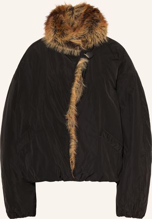 Isabel Marant Isabel Marant Blouson Charone Mit Kunstfell schwarz