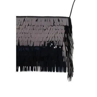 Self Portrait Sequin-Fringed Blouse - Black