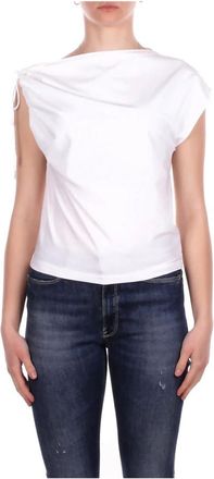 Alpha Studio Femme, Tops, Blanc, Taille: 48 FR Shoulder-tie Top