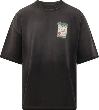 Amiri Homme, Tops, Noir, Taille: S Chateau Stamp Oversized Tee