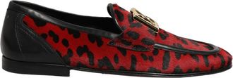 Dolce & Gabbana Homme, Chaussures, Multicolore, Taille: 39 EU Mocassins en poulain imprim&eacute; l&eacute;opard