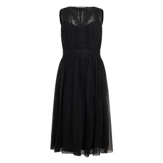 Alberta Ferretti Kleid mit V-Ausschnitt - - Dresses - Damen - Schwarzk - S