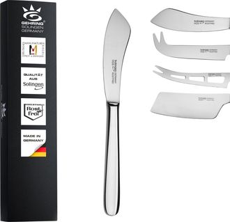Gehring Solingen Streichk&auml;semesser Serie Pur I ergonomischer Edelstahlgriff I K&auml;se Messer I rostfreier Edelstahl I K&auml;se Besteck I Butter Messer I sp&uuml;lmaschine