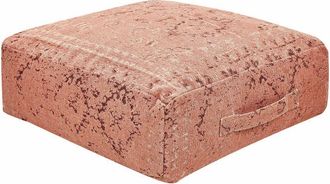 Beliani Pouf SHASA Baumwolle Hellrot