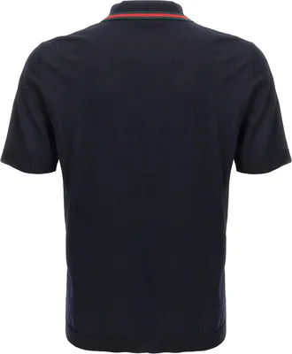 Gucci Web Ribbon Collar Polo Shirt - Black