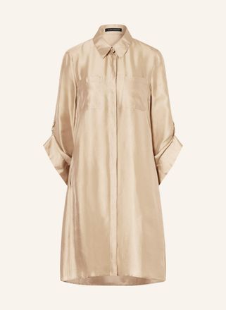 Luisa Cerano Luisa Cerano Hemdblusenkleid Aus Satin beige