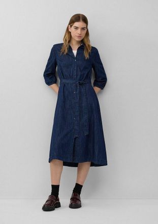 s.Oliver Midikleid Kleid Jeanskleid mit 3/4-&Auml;rmeln und Knopfleiste