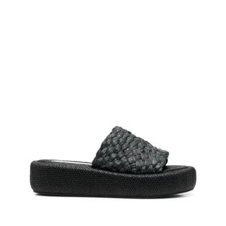 Robert Clergerie Femme, Chaussures, Noir, Taille: 36 EU Braided Raffia Sandales