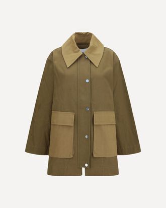 Ganni Oversized cotton Jacket Female XXS-XS