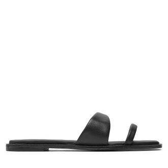 Calvin Klein Pantoletten Calvin Klein Flat Slide Lth HW0HW02071 Schwarz