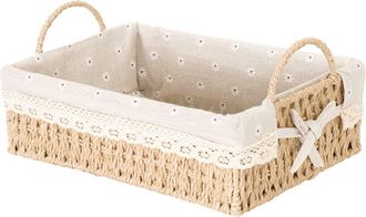 Luxshiny Handgeflochtener Rattan Aufbewahrungskorb Geflochtenes Umweltfreundliches Material Dekokorb Für Zuhause Balkon Tischdeko Blumenpräsentation