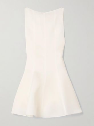 Khaite Mags Minikleid Aus Seidengazar - Creme