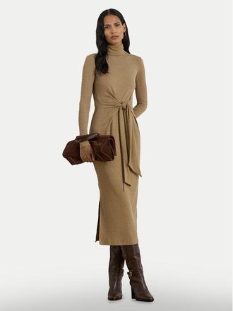 Lauren Ralph Lauren Strickkleid 200980028003 Beige Slim Fit