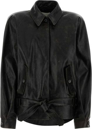 Magda Butrym Femme, Vestes, Noir, Taille: 38 FR Leather 18 Jacket