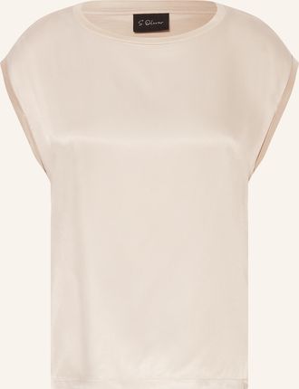 s.Oliver Black Label S.Oliver Black Label Blusentop Aus Satin beige