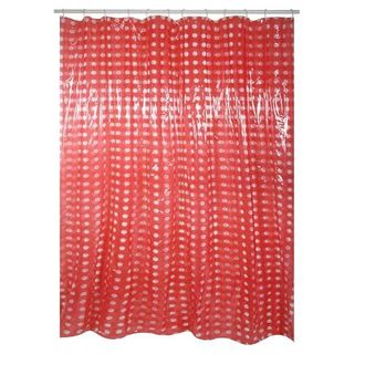 MSV Anti-Schimmel Duschvorhang - Anti-Bakteriell, waschbar, wasserdicht, PVC mit 12 Duschvorhangringen 180x200cm Rot
