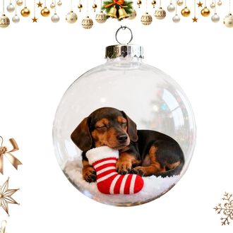 Generic Weihnachten - Transparenter Anh&auml;nger, Hundekugeln f&uuml;r Baum - f&uuml;r Einkaufszentrum, Schlafzimmer, Fenster, Gesch&auml;ft, Haus, Party, Festival
