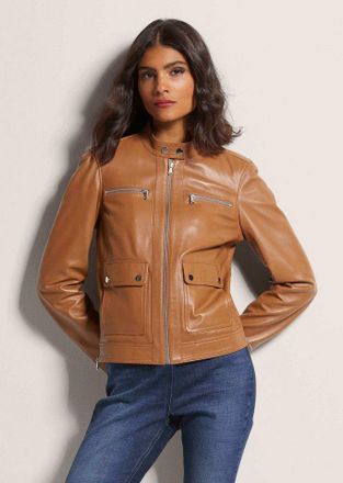 Madeleine Lederjacke Biker-Jacke aus Lammnappa