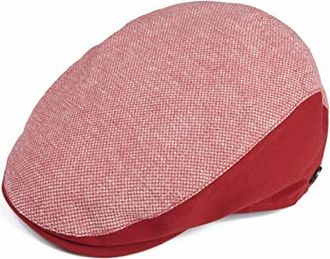 Dasmarca Ian Made in Italy Casquette plate dété en lin mélangé pour homme et femme, rubis, Taille M