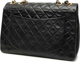 Chanel Hobo Bags - Maxi XL Classic Lambskin Single Flap - Gr. unisize - in Schwarz - f&uuml;r Damen