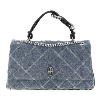 Marc Jacobs Femme, Sacs, Bleu, Taille: ONE Size Le sac porté épaule convertible double en denim matelassé