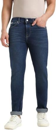 Calvin Klein Jean Homme Slim Taper Fuselé, Bleu (Denim Dark), 32W/32L