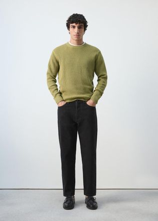 Mango Pullover aus mittelfeinem Strick mit Mikrostruktur apfelgr&uuml;n - Herren - XXL - MANGO MAN