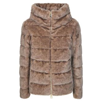 Herno Femme, Vestes, Brun, Taille: 36 FR Cappa Piumino Light Melange Min