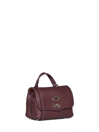 Zanellato Womens Handbag Baby Postina Purple Calf Leather Handbags Hand Bags
