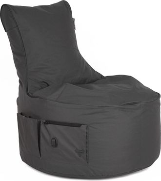 BuBiBag XXL Sitzsack Riesensitzsack 90x75x80cm - Gaming Sessel f&uuml;r Erwachsene & Kinder - Waschbar & mit EPS F&uuml;llung - Farbe (Anthrazit - Komplett (Uni))