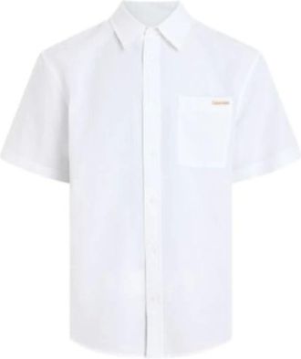 Calvin Klein Homme, Chemises, Blanc, Taille: M J30J327296 Short Sleeve Shirt