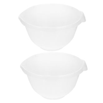 Pretyzoom Eisk&uuml;bel 2 St&uuml;ck PP Material Transparent 4L Eisw&uuml;rfelbeh&auml;lter Bar Eisk&uuml;bel Salatsch&uuml;ssel Rutschfester Boden f&uuml;r Wein Bier Haushalt Party Wei&szlig;