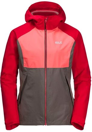 Jack Wolfskin Damen Mount Isa 3In1 Veste Jacke, Clear Red, XX-Large